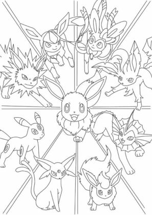 Coloriage pokemon Evoli – Dessin – Pixel Art